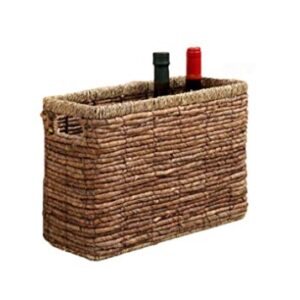 KXA Straw Magazine Basket Storage Basket Magazine Basket Rectangular Storage Basket Vintage Chinese Finishing Basket 26 38 15cm