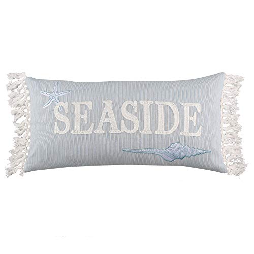 Levtex Home - Zuma Beach - Decorative Pillow (12 x 24in.) - Seaside - Blue and White