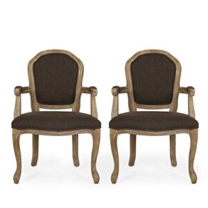 christopher knight home baldner dining chair sets, brown