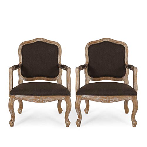 Christopher Knight Home Andrea Dining Chair Sets, Brown + Natural