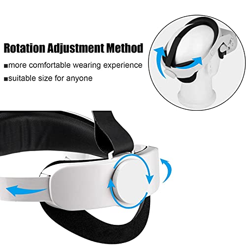 Elite Strap for Oculus Quest 2, Adjustable Halo Strap for Oculus Quest 2, Replacement Oculus Quest 2 Head Strap for Enhanced Support and Reduce Head Pressure Comfortable Touch in VR