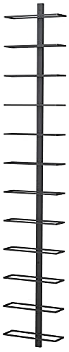 TheRackCo. Wall Series - Center Frame Metal Wall Mount Wine Bottle Rack, Black (12 Bottles) + Free Corkscrew Wine Bottle Opener