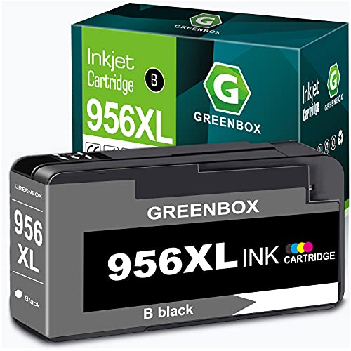 GREENBOX Remanufactured 956XL Ink Cartridge Replacement for HP 956 XL 956 L0R39AN for OfficeJet Pro 7740 7730 7720 8216 8720 8730 8740 8719 8720 8724 8725 Printer (3,000 Pages High Yield, 1 Black)