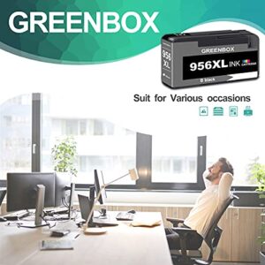 GREENBOX Remanufactured 956XL Ink Cartridge Replacement for HP 956 XL 956 L0R39AN for OfficeJet Pro 7740 7730 7720 8216 8720 8730 8740 8719 8720 8724 8725 Printer (3,000 Pages High Yield, 1 Black)