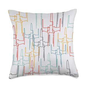 star wars x-wing starfighter retro print throw pillow