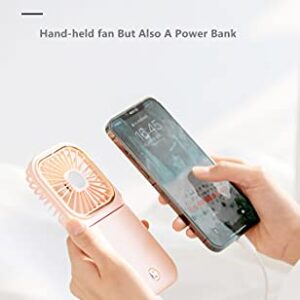 Mini Fan, Portable USB Rechargeable Handheld Fan, Portable Fan Has Three Gears Of Wind Speed, Folding Mobile Phone Bracket. 3000mAh Power Supply Provides Emergency Charging For The Device ( Green )