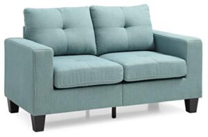 glory furniture newbury living room furniture, 36" h x 58" w x 32" d, teal