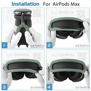 Geekria Silicone Headband Cover Compatible with AirPod Max Headphone, Headband Protector/Headband Replacement Easy DIY Installation No Tool Needed (Green)