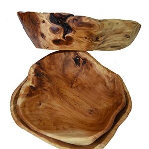 Creative Wood Bowl Root Carved Bowl Handmade Natural Real Wood Candy Serving Bowl (9"-10" )