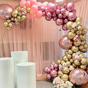 rose gold pink balloons garland arch kit 124pcs rose 4d balloons for birthday party wedding decoration baby shower home christmas party balloons supplies