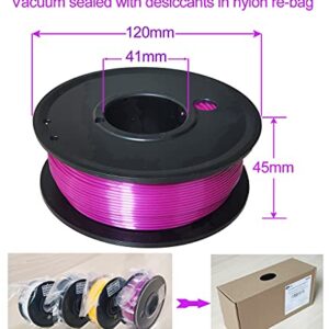 Maths PLA+ 3D Printer Filament 1.75mm (±0.02 mm), Total 1Kg/2.2lb, 0.25Kg/Spool Independent Vacuum Package. 4 Colors Pack for 3D Printer & 3D Pen---Purple, Yellow,Black, White.