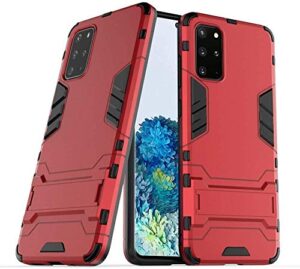 lapinette case with samsung galaxy s20 plus shockproof - case galaxy s20 plus heavy duty - armour hybrid protective samsung galaxy s20 plus cover double layer model iron red