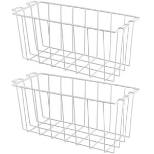 Orgneas Chest Freezer Organizer Bins Deep Freezer Refrigerator Basket Storage Rack Bins Metal Wire Baskets Replacement 2Packs