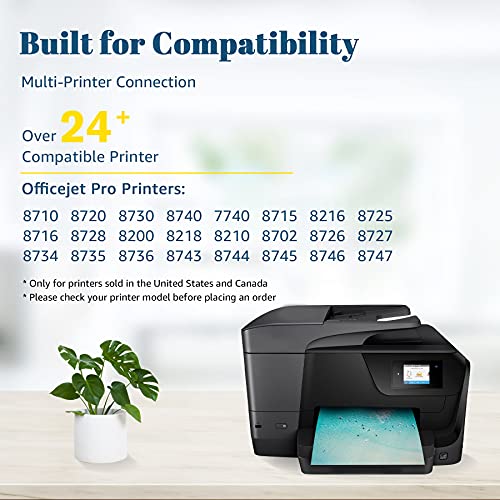 Palmtree 952 XL Ink Cartridge Replacement for 952 XL 952xl Ink Cartridges with Updated Chips for OfficeJet Pro 8700 8702 8710 8730 7720 7740 8720 8210 8216 8745 Printer Ink(5-Pack)