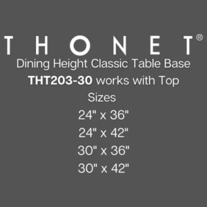 THONET Dining Height Metal Table Base for Restaurants 30Wx30Dx28.5H | Our Cast Iron Table Base is Perfect for Restaurants, Coffee Shops, Lounge Areas, Home and More | THT203-30 Made in North America