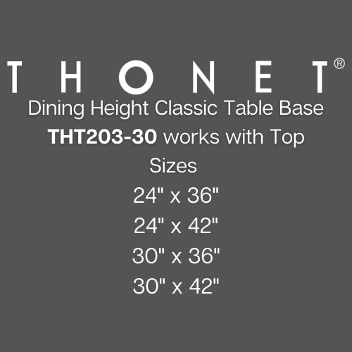 THONET Dining Height Metal Table Base for Restaurants 30Wx30Dx28.5H | Our Cast Iron Table Base is Perfect for Restaurants, Coffee Shops, Lounge Areas, Home and More | THT203-30 Made in North America