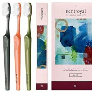 [Kent] Royal Pro Soft - Gentle Action Ultra Soft, Eco-Friendly BPA Free Toothbrush for Sensitive Teeth, Gums for Adults & Teens - 4PCS