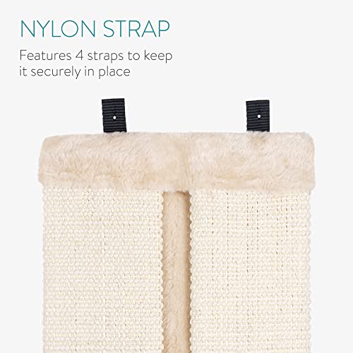 Navaris Corner Wall Cat Scratcher (Set of 2) - Wall Mounted Sisal Scratching Pad for Cats - Vertical Corner Mount Scratch Panel Protector for Walls