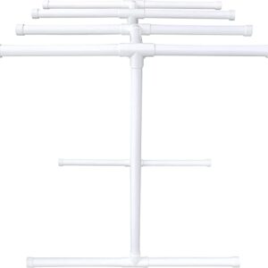 Towel Rack - Poolside Storage Organizer for Drying Wet Towels, Floats, Noodles, Paddles, 37.5" W x 37.5" L x 41" H, (White)