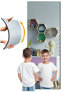 nc plexiglass acrylic soft mirror non-glass shatterproof mirror full length mirror wall mirror frameless home fitness mirror 4 pcs 12"x12" cyhqo