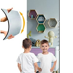 NC Plexiglass Acrylic Soft Mirror Non-Glass shatterproof Mirror Full Length Mirror Wall Mirror Frameless Home Fitness Mirror 4 Pcs 12"x12" cyhqo