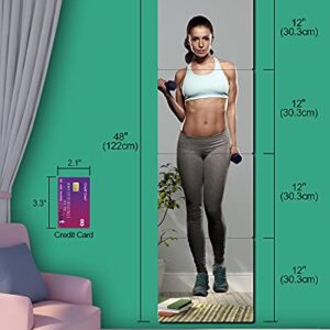 NC Plexiglass Acrylic Soft Mirror Non-Glass shatterproof Mirror Full Length Mirror Wall Mirror Frameless Home Fitness Mirror 4 Pcs 12"x12" cyhqo