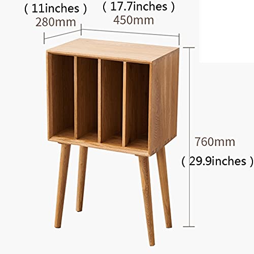 Storage Newspaper Baskets Bookcase Magazine Rack Brown Bedroom Locker Cabinet Shelves Living Room Magazine Cabinet (Color : Brown, Size : 452876cm)