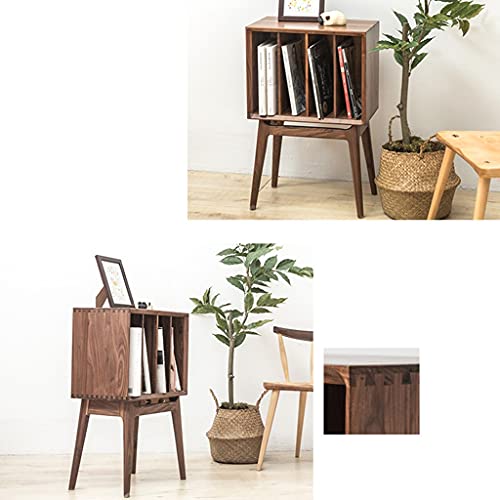 Storage Newspaper Baskets Bookcase Magazine Rack Brown Bedroom Locker Cabinet Shelves Living Room Magazine Cabinet (Color : Brown, Size : 452876cm)