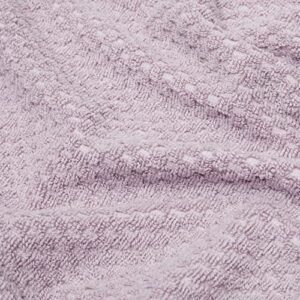 Amazon Basics Odor Resistant Textured Bath Towel, 30 x 54 Inches - 4-Pack, Lavender