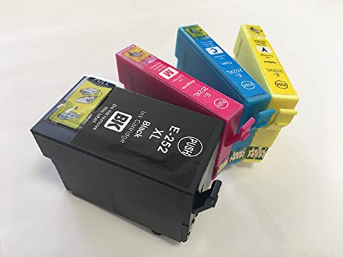 UPlus Remanufactured Ink Cartridge Replacement for Epson 252XL 252 XL 252 Ink to use for Epson WF-7110 WF-7610 WF-7620 WF-7710 WF-3620 WF-3630 WF-3640 (1Big-Black, 1 Cyan, 1 Magenta, 1 Yellow, 4Pack)