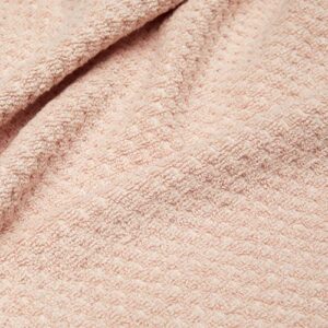 Amazon Basics Odor Resistant Textured Bath Towel, 30 x 54 Inches - 4-Pack, Blush