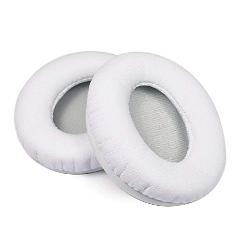 Replacement Solo HD Earpads Ear Cushion Compatible with Monster Beats by Dr.Dre Solo 1.0 Solo HD On-Ear Headphones (White)