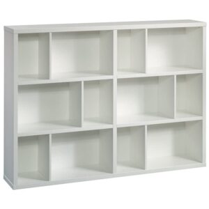 sauder horizontal bookcase, soft white finish