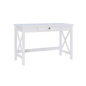 linon dalton wood laptop desk in antique white