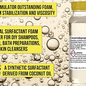 Artekas Innovation Cocamidopropyl Betaine Liquid - 8.82 oz - Natural Surfactant Foam Booster - for DIY Shampoos, Shower, Bath Preparations, Skin Cleansers - Antistatic - Viscosity Controlling