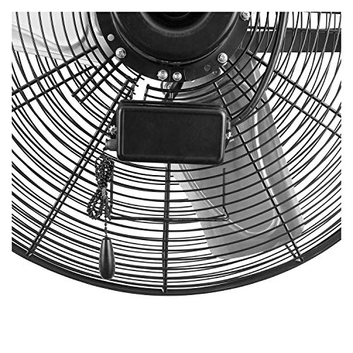 OEMTOOLS OEM24896 24” Heavy Duty Workstation Wall Mount Fan, 7000 CFM Max. Shop Fans, Heavy Duty 360 Degree Tilting Indoor/Outdoor Fan For Garage Fans Wall Mounted Fan, Outdoor Industrial Fan