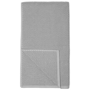 Amazon Basics Odor Resistant Textured Bath Towel, 30 x 54 Inches - 2-Pack, Light Gray