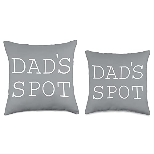 BCS Gray Dads Spot Funny Father's Day Design Throw Pillow, 16x16, Multicolor