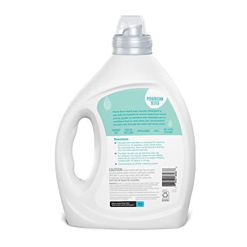 Amazon Brand - Mama Bear Concentrated Liquid Baby Laundry Detergent, Free & Clear, 106 Count, 79.5 FL OZ