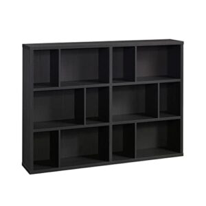 sauder horizontal bookcase, raven oak finish