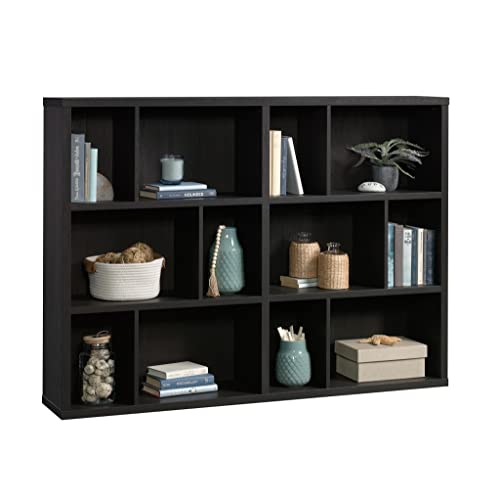 Sauder Horizontal Bookcase, Raven Oak Finish