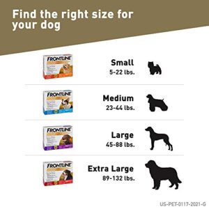 Frontline Gold Flea & Tick Treatment for Large Dogs Up to 45 to 88 lbs, Pack of 6