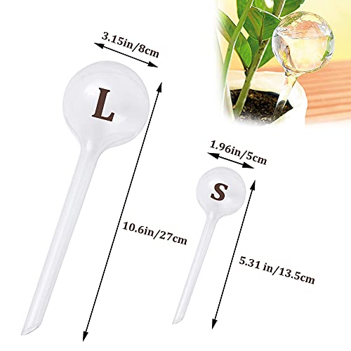 10 Pcs Clear Plant Watering Globes,Plastic Self-Watering Bulbs,Flower Automatic Watering Device,Garden Waterer for Plant Indoor Outdoor