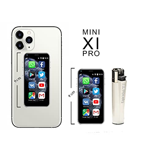 Mini Smartphone iLight 11 Pro The World's Smallest Android Mobile Phone, Super Small Micro 2.5in Touch Screen Global Unlocked Great for Kids 1GB RAM / 8GB ROM Tiny iPhone XI Pro Look Alike