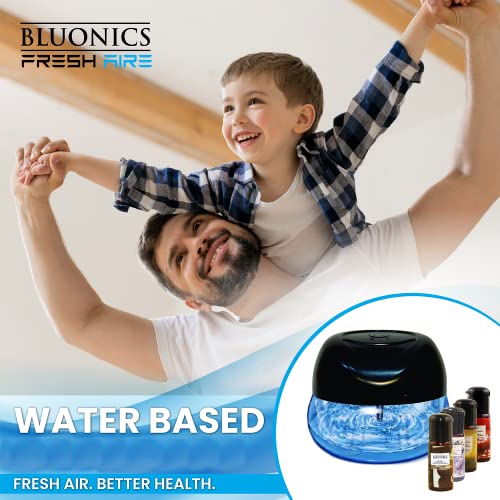 Bluonics 4-Pack Fresh Aire Water Based Revitalizer. Black Color with 7 LED Color Changing Lights