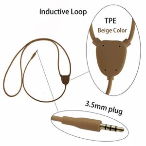 Invisible Earpiece and Inductive Loop kit for Cell Phone, Transfer Sound to Mini Earpiece for Covert Voice Conversation and Listen Music