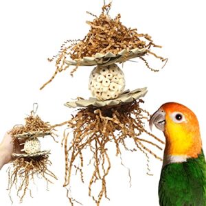 bonka bird toys 3611 crazy sola medium bird toy natural sola parrot cockatoo amazon conure parakeet budgie finch canary african grey