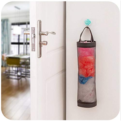 ZALING Carrier Bag Holder Dispenser Mesh Hanging Bag Kitchen Storage For Carrier Bag Plastic Bag Bin Bag ,Style 1