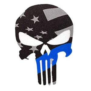 Punisher Blue Line Dark Mode Hitch Cover - Made in USA