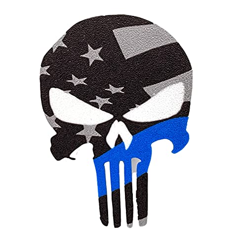 Punisher Blue Line Dark Mode Hitch Cover - Made in USA